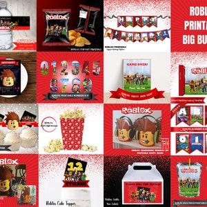 BIG ROBLOX PARTY Bundle Printable Big Roblox Birthday Party Bundle ...