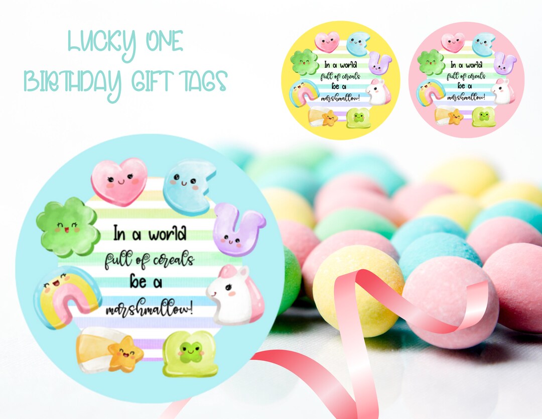 LUCKY CHARMS Candy Gift Tags Printable St Patrick's Day - Etsy