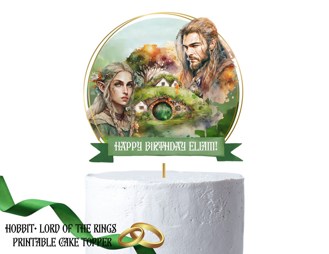 LORD of the RING CAKE Topper- Printable Lotr and Hobbit Cake Topper ...