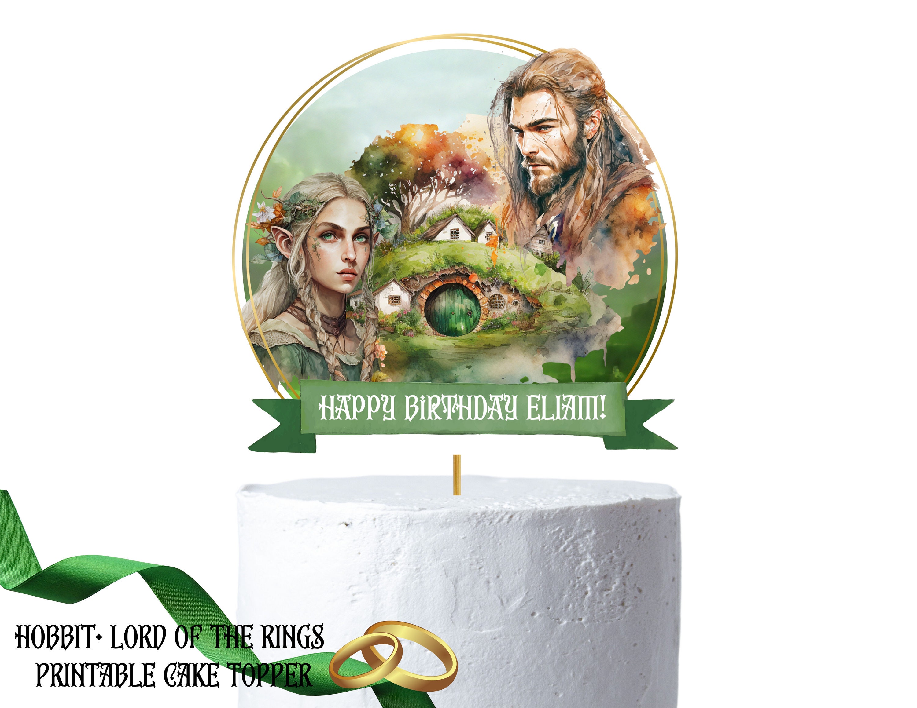 LORD of the RING CAKE Topper- Printable Lotr and Hobbit Cake Topper ...