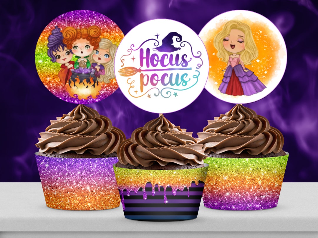 Halloween Witches Cupcake TOPPERS and WRAPPERS Halloween - Etsy