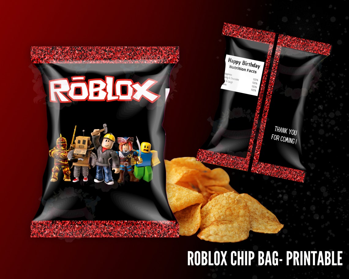 ROBLOX Chips Bag PRINTABLE Roblox Chip Bag Birthday Party I - Etsy