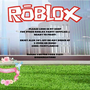 ROBLOX BIRTHDAY INVITATION- Printable Personalized Roblox Birthday ...