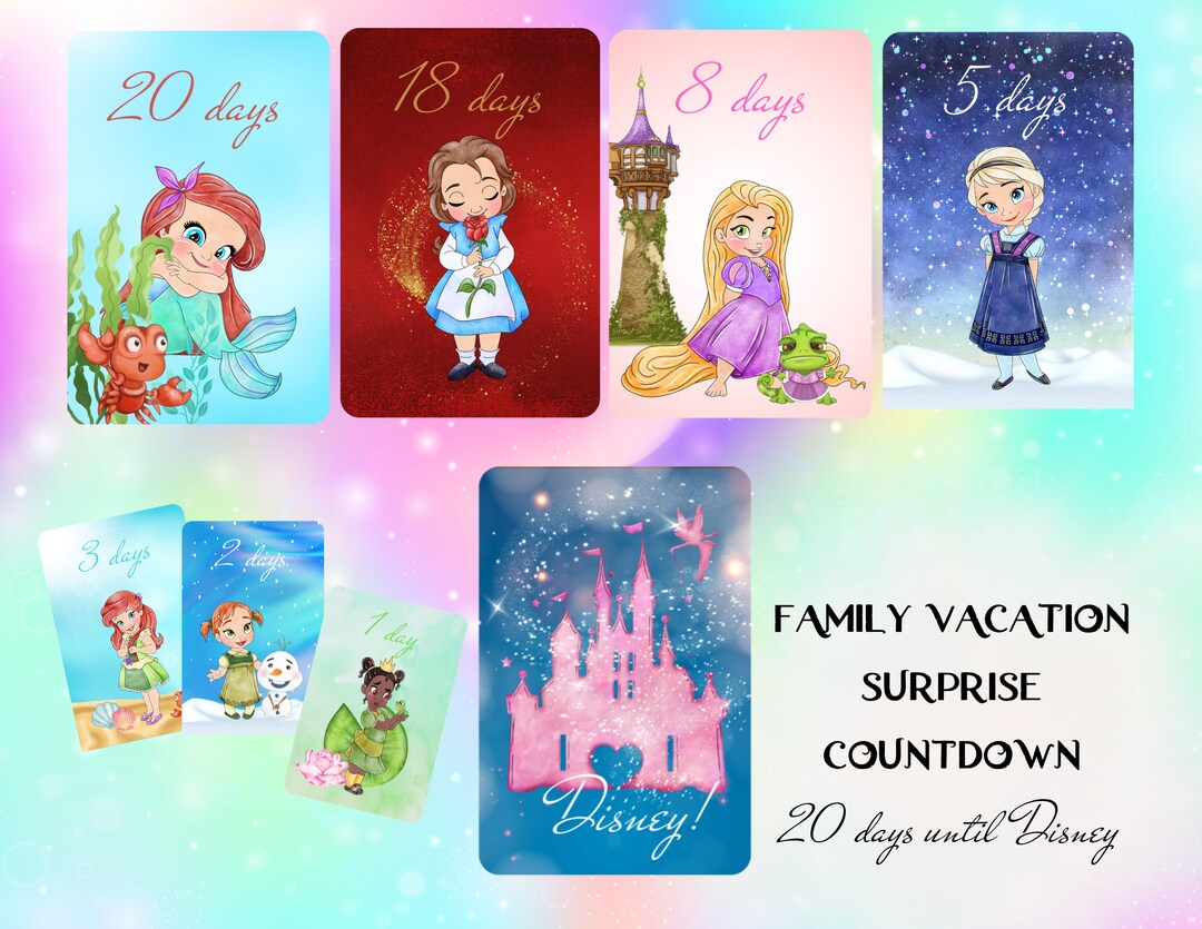 FAMILY VACATION COUNTDOWN- Printable Digital Countdown- Magic Kingdom ...