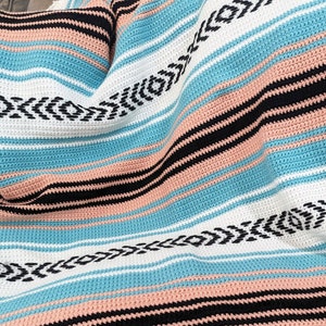 San Diego Mexican Blanket Crochet Pattern / Serape Afghan Blanket ...