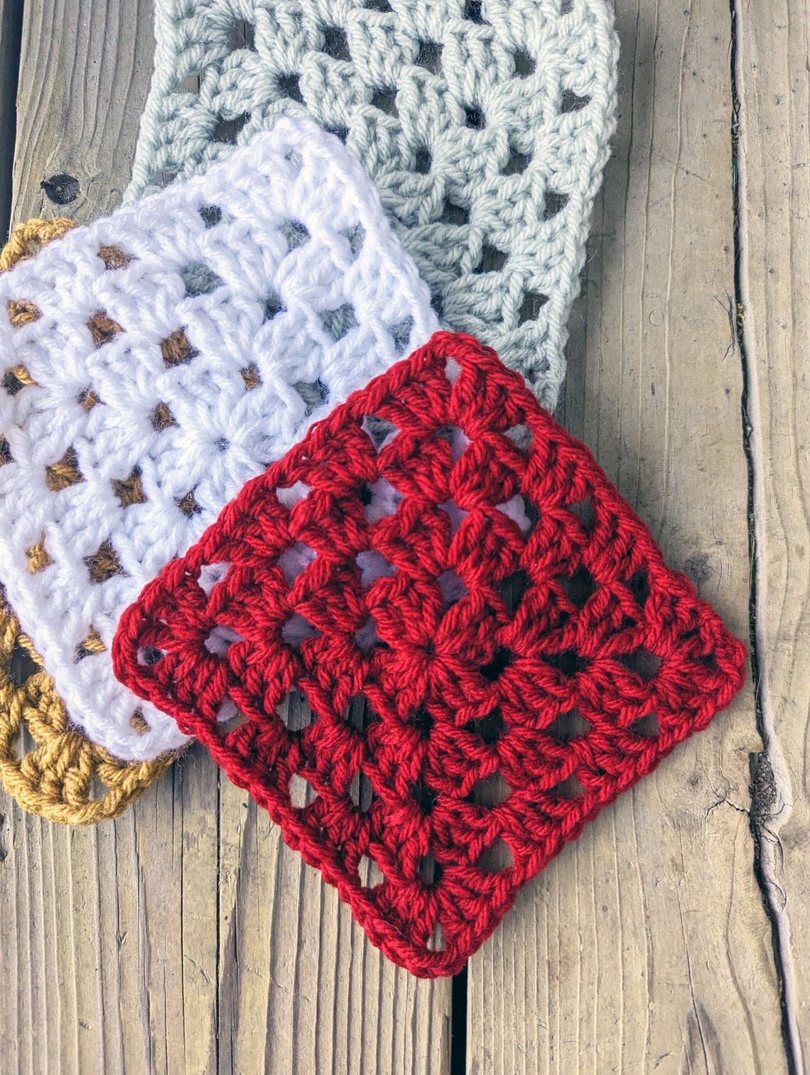 Easy Solid Granny Square Crochet Pattern Beginner Crochet Blanket