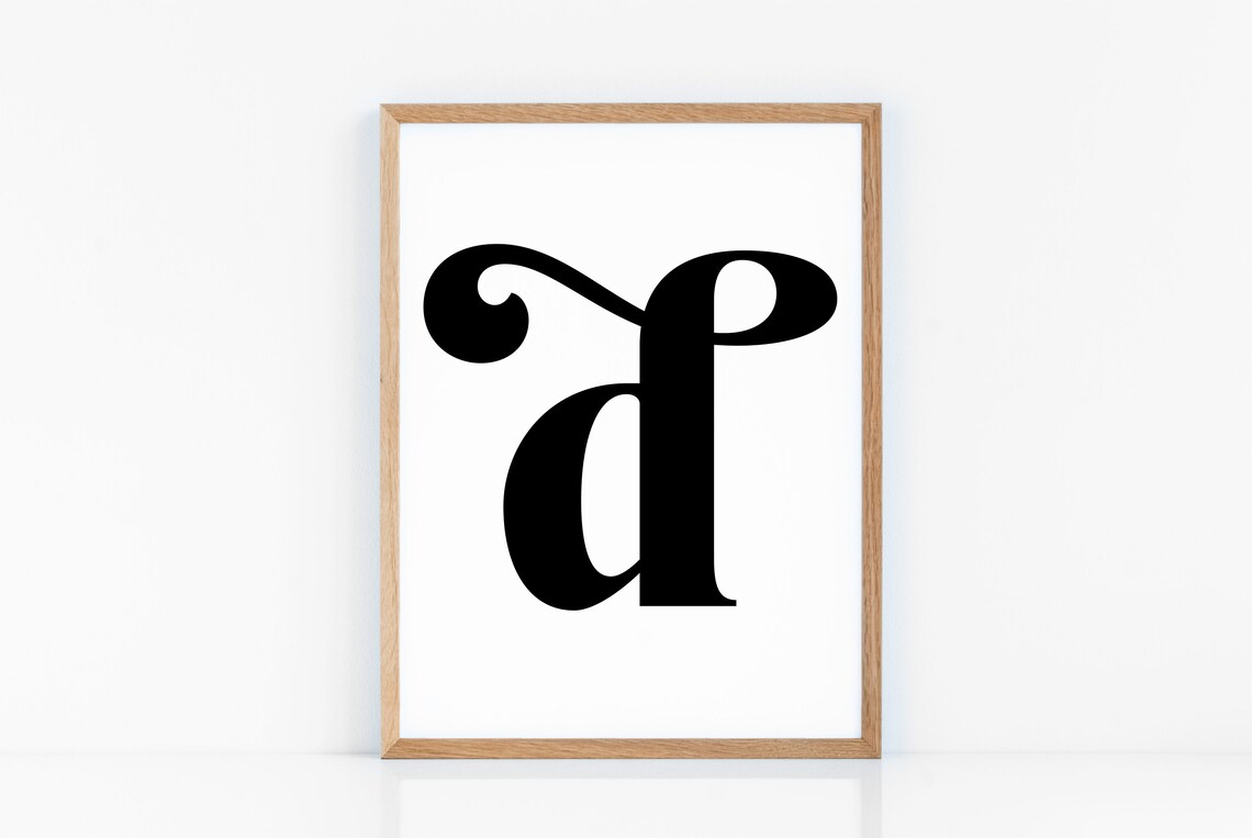 Letter *d* Typography, Wall Art Prints, Printable Art, Alphabet Print ...