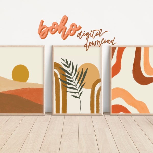 Printable Boho Wall Art - Etsy