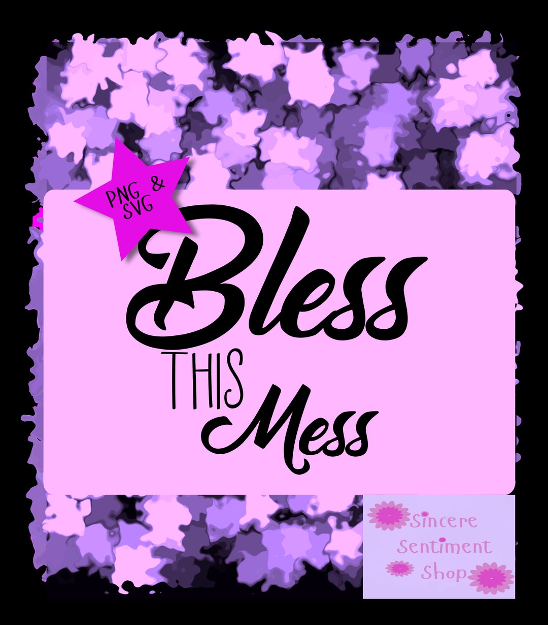 Bless This Mess SVG PNG Printable Cut File - Etsy