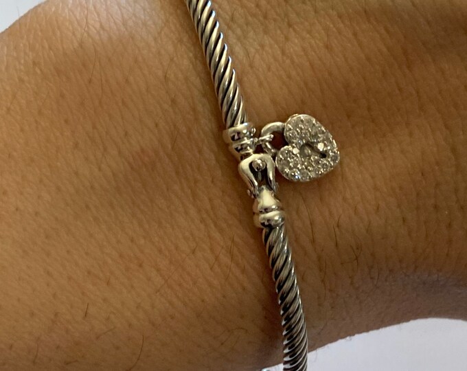 USED David Yurman Diamond HEART BRACELET - Etsy