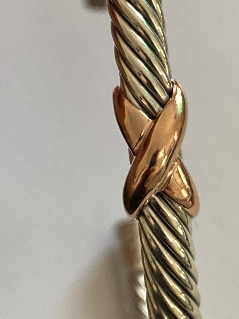 David Yurman ROSE Gold X Bracelet4mm 925 Sterling Silver & - Etsy
