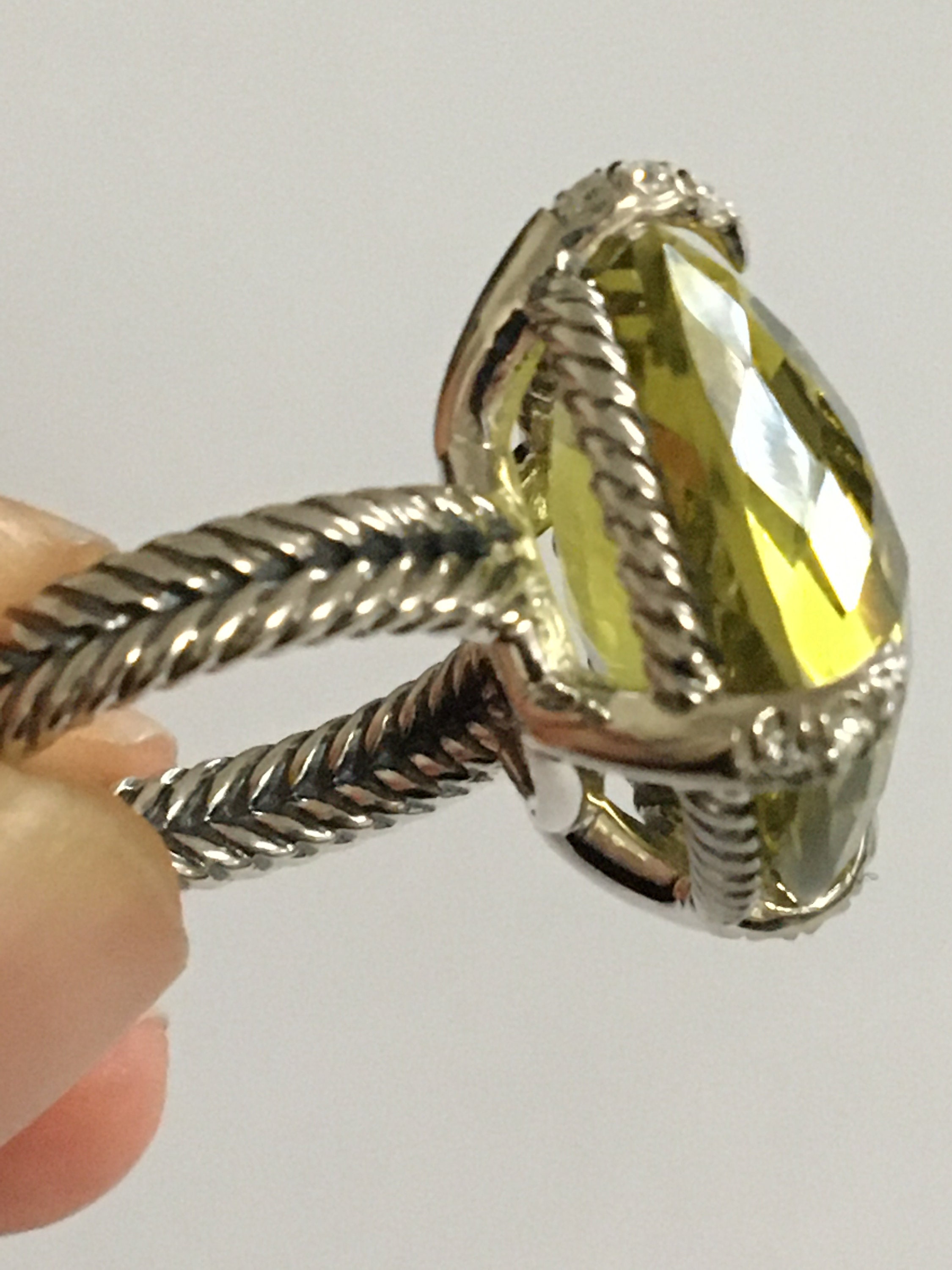 Pre Owned David Yurman Chatelaine Lemon Citrine 20mmx20mm Ring - Etsy