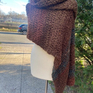 Hand Made Bulky Shawl, A Shawl, Wrap Shawl, Teddy Shawl, Cosy Shawl ...