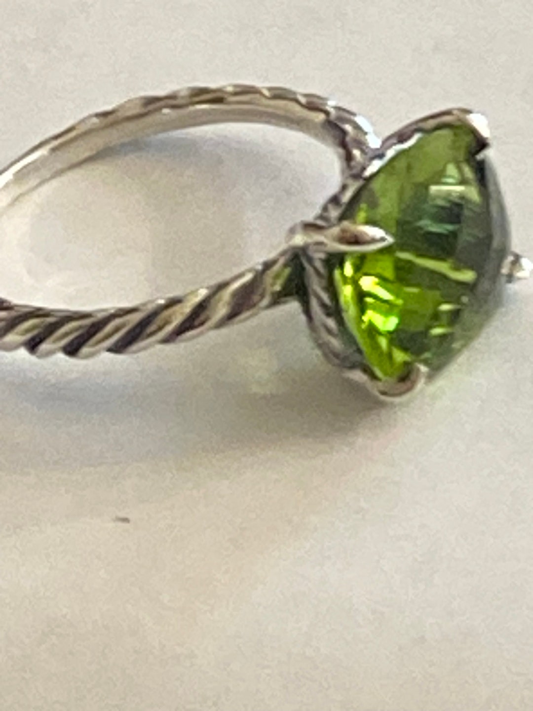 Used David YURMAN Peridot Gem Stone Ring Size 7 - Etsy