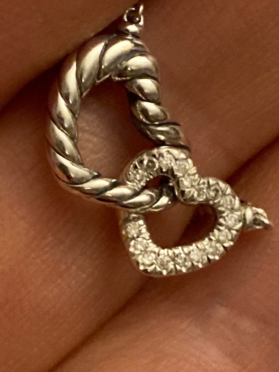 Previously Used David Yurman Double Heart Diamond Nec… - Gem