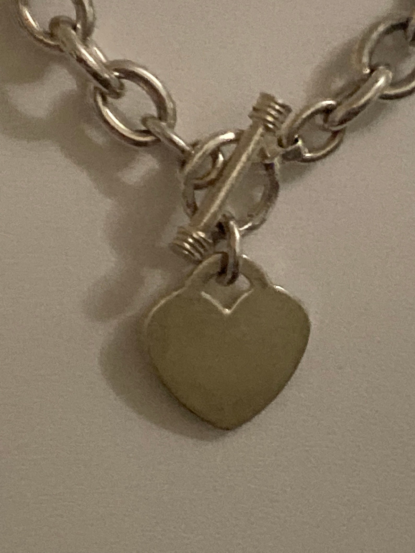 925 Sterling Silver 9mm Link Chain Necklace Heart Pendant | Etsy