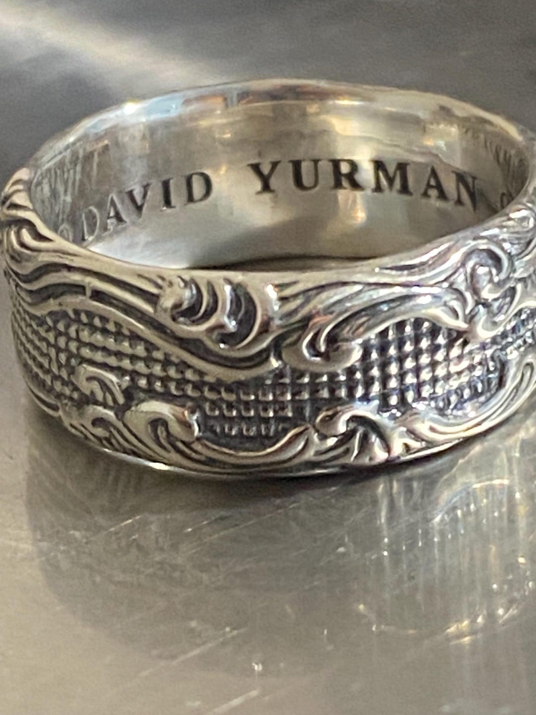 USED David Yurman Men's Collection, WAVE Ring, Men's 10mm Band , David ...