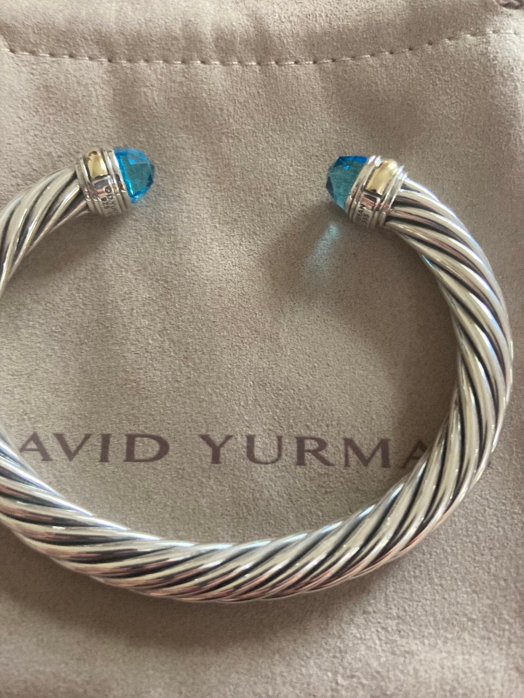 David yurman cable bracelet blue topaz store