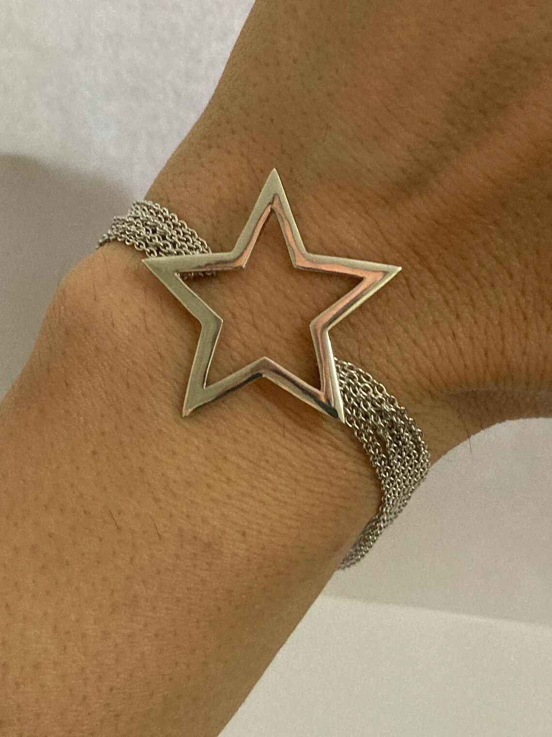 Star bracelet multi chain star bracelet 925 sterling | Etsy
