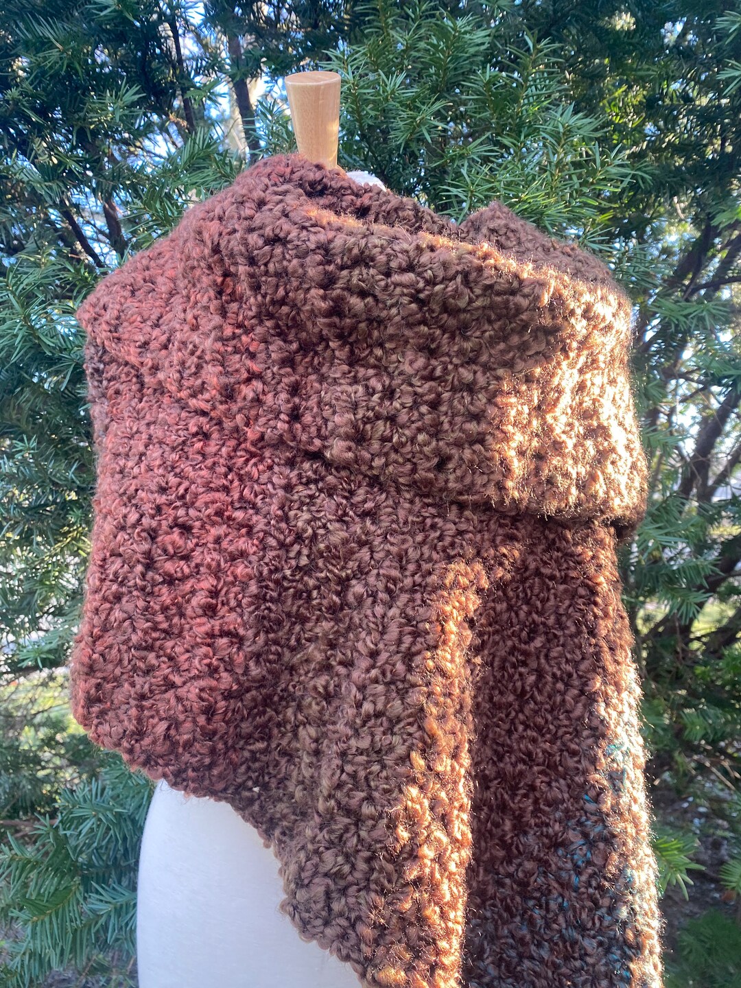 Hand Made Bulky Shawl, A Shawl, Wrap Shawl, Teddy Shawl, Cosy Shawl ...