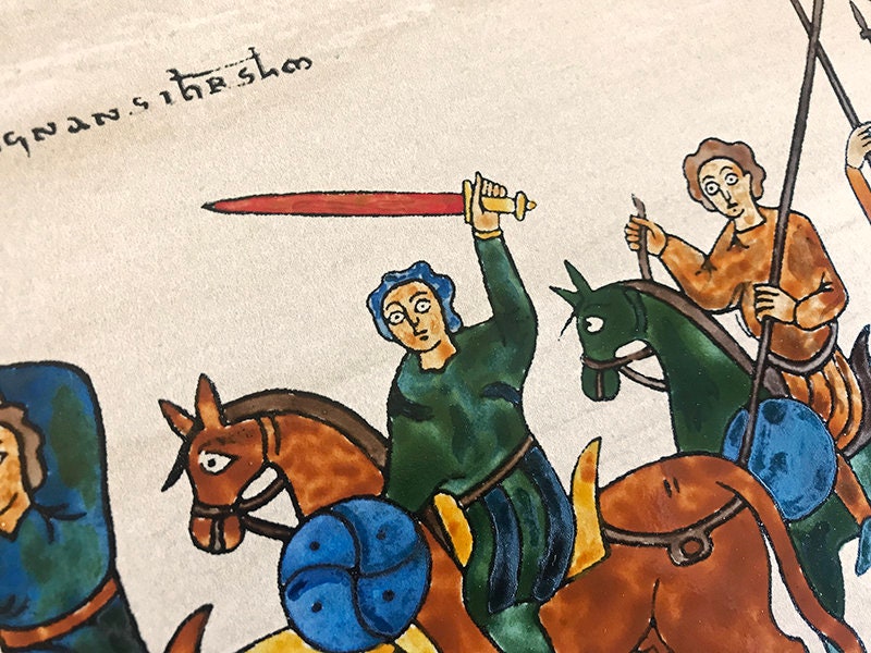Ancient Warriors Hand Painted Tile Morgan Beatus - Etsy
