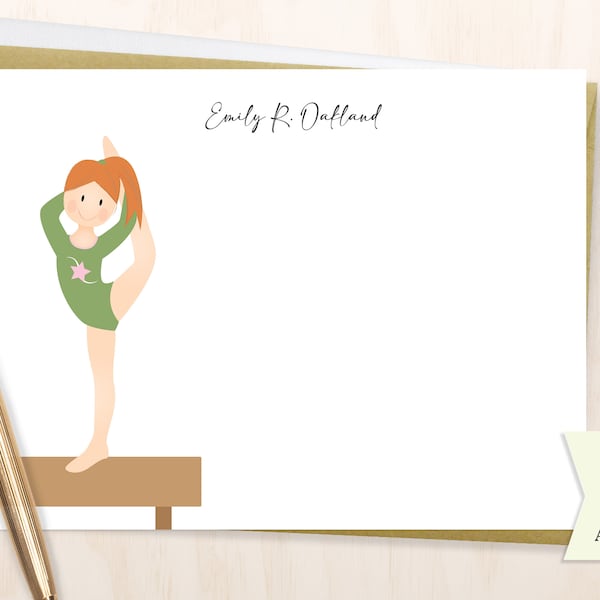 Gymnastics Note Cards - Etsy