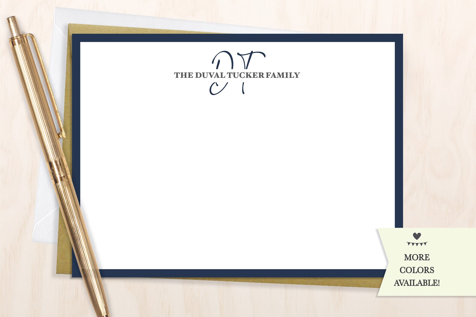 Monogrammed Notecard Set: Personalized Stationery Gift - Etsy
