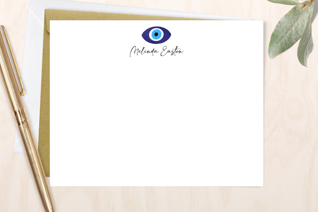Personalized Third Eye Notecard Set/hamsa Evil Eye Stationery/spiritual ...