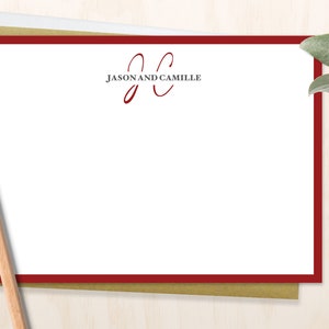 Monogrammed Notecard Set: Personalized Stationery Gift - Etsy
