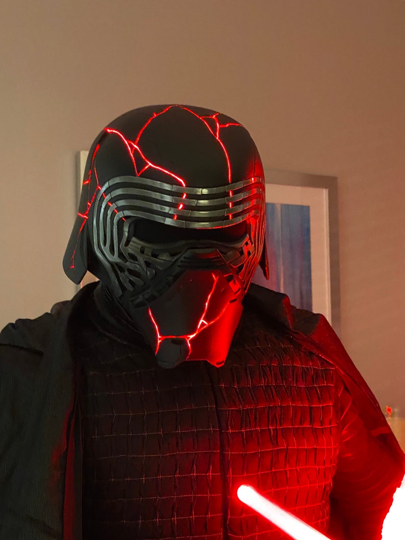 Kylo Ren Rise Of Skywalker Finished Helmet Updated Face Plates Etsy