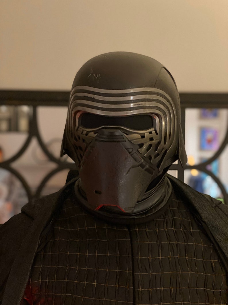 Kylo Ren Helmet Unfinished Kylo Ren V25 Helmet Kit Etsy