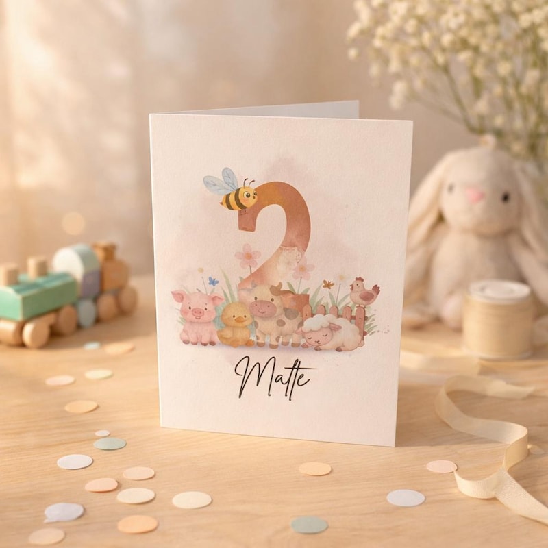 Folded Children Name Card - Etsy UK