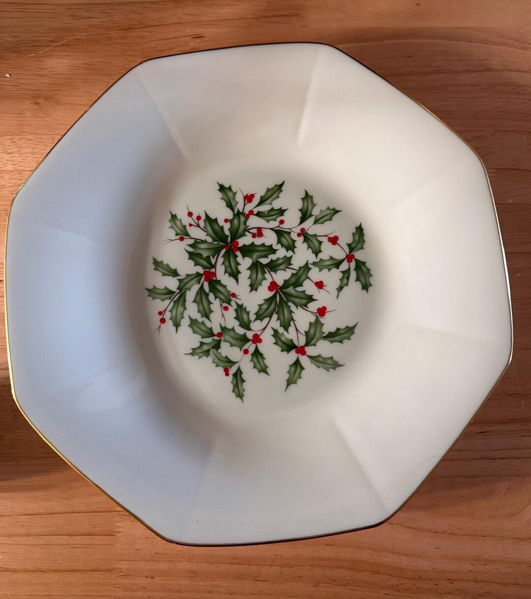 Lenox Special Octagonal Bowl | Platter With Gold Trim – Christmas China ...