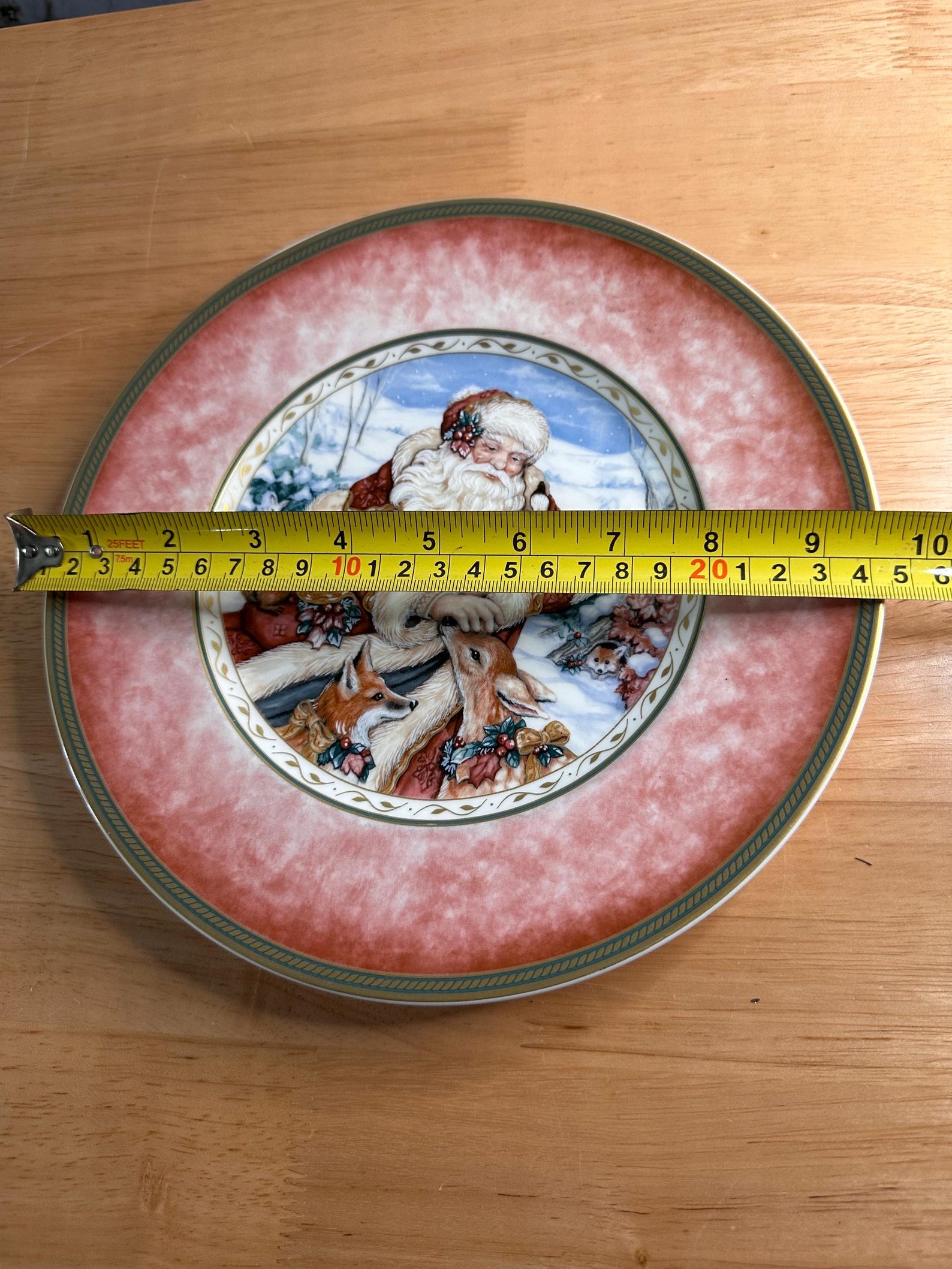 Fritz and Floyd Christmas Plate: Santa With Animals, 9" Holiday Decor ...