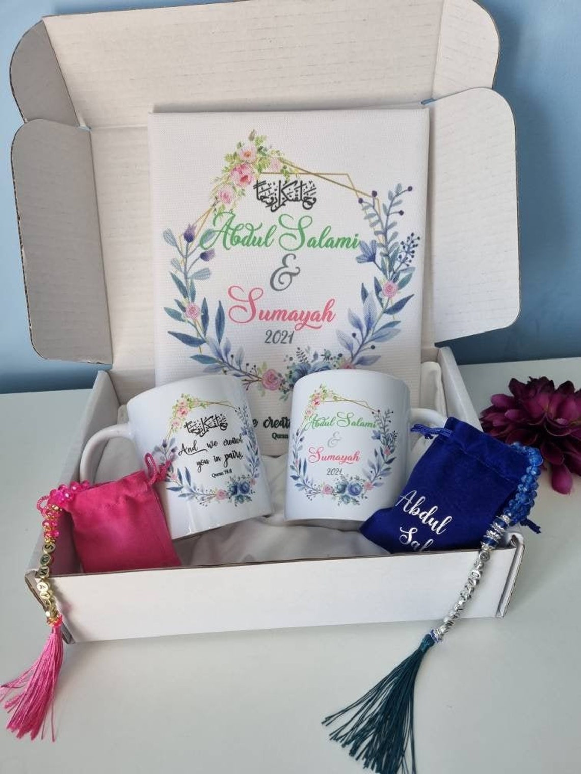 Nikkah Gift Box His and Hers Hamper Personalised Islamic - Etsy UK