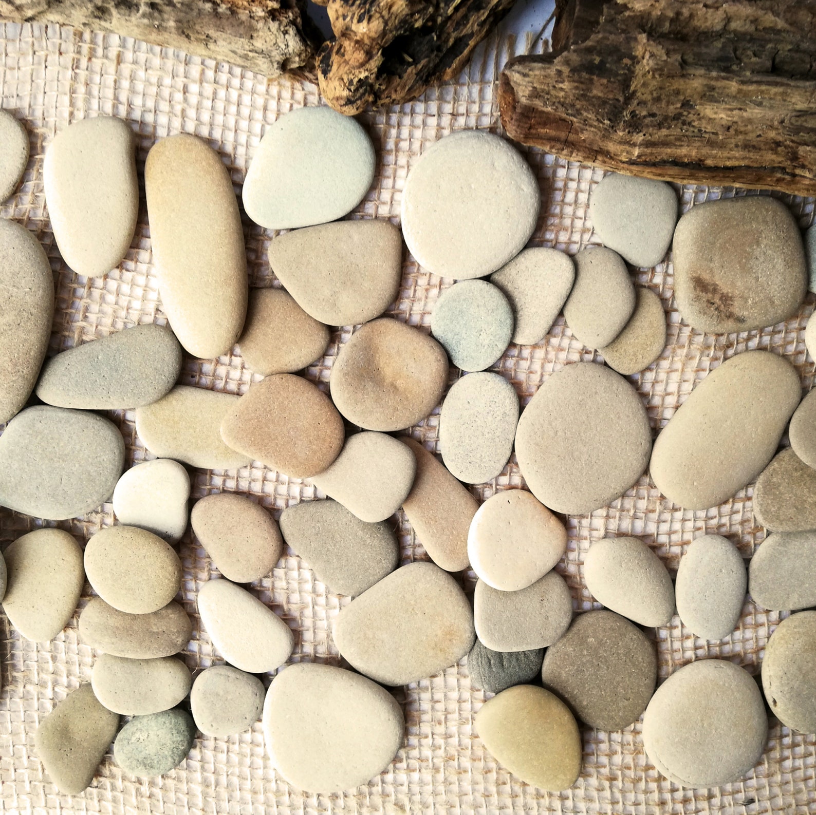 Beige Stones 20-55 Set Sea Pebbles Craft Natural Flat Beach - Etsy