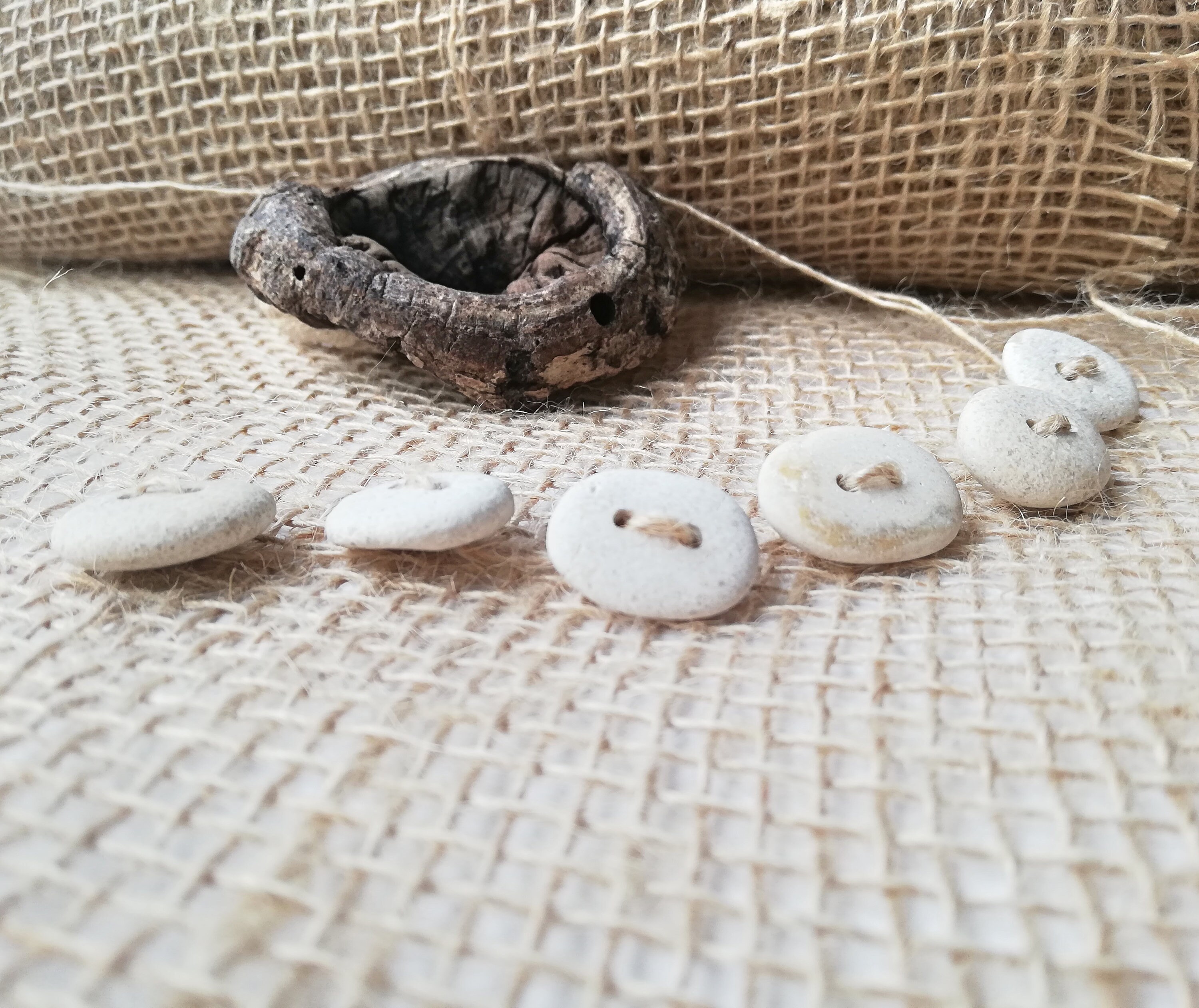 Natural Stone Buttons Lot 3-15 Pieces Double Drilled Flat Sea - Etsy