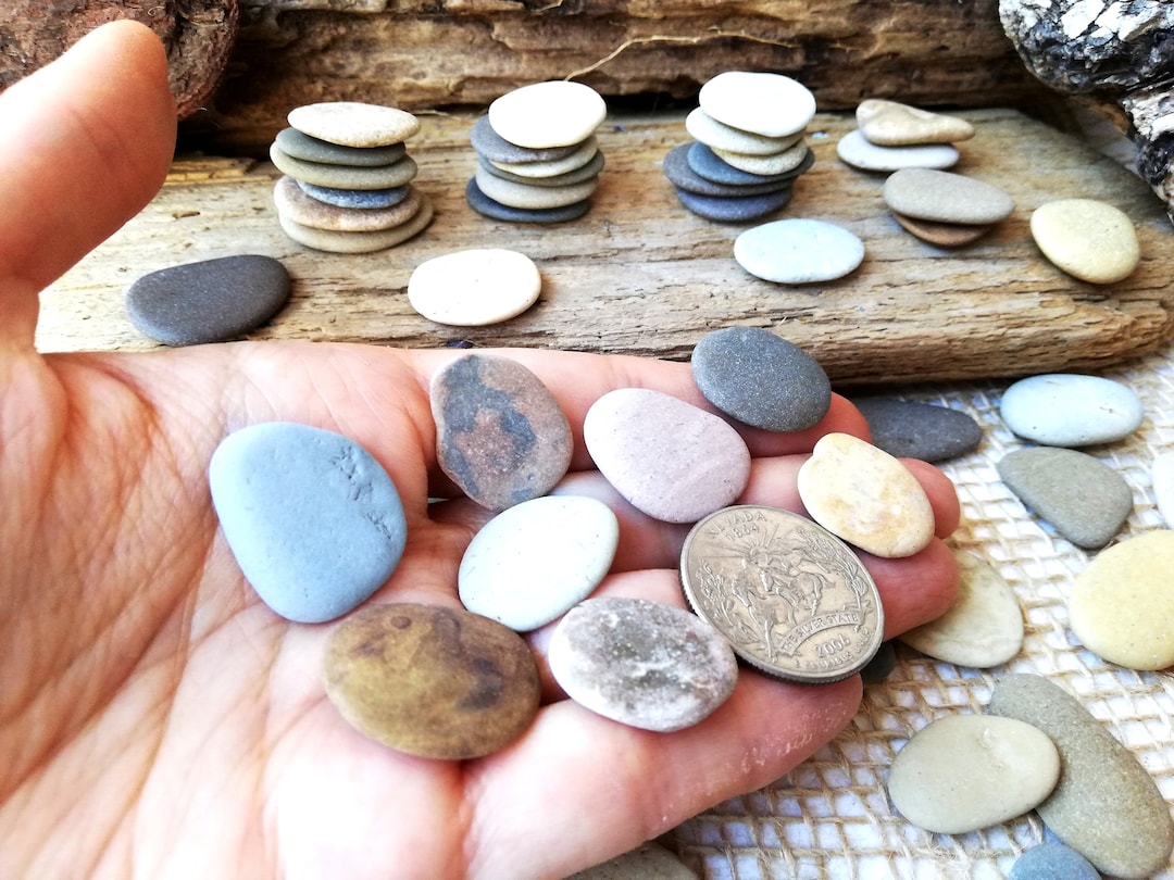 Lot 20-80 Beach Small сolorful Stones Set Sea Pebbles Craft Natural ...