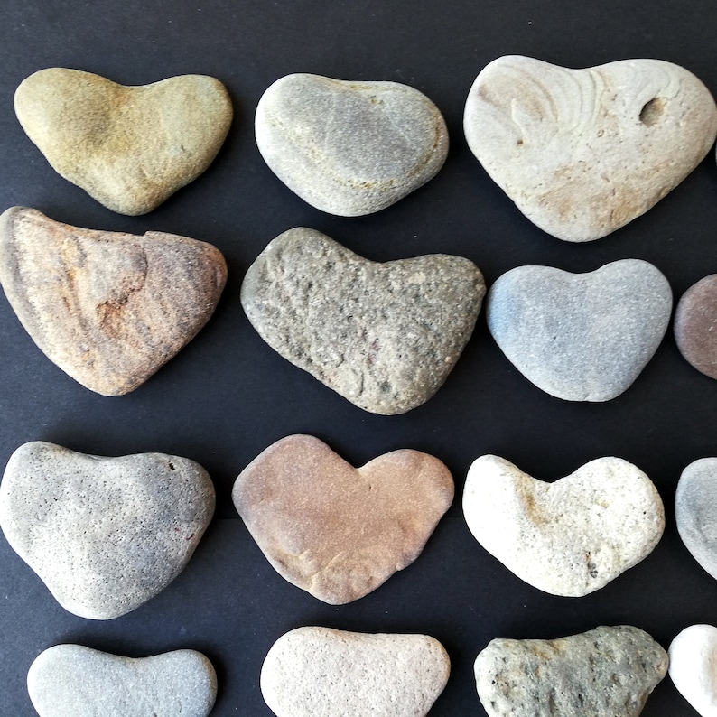 Large 1 2/3 2 1/2 Genuine Heart Shaped Rocks | Etsy