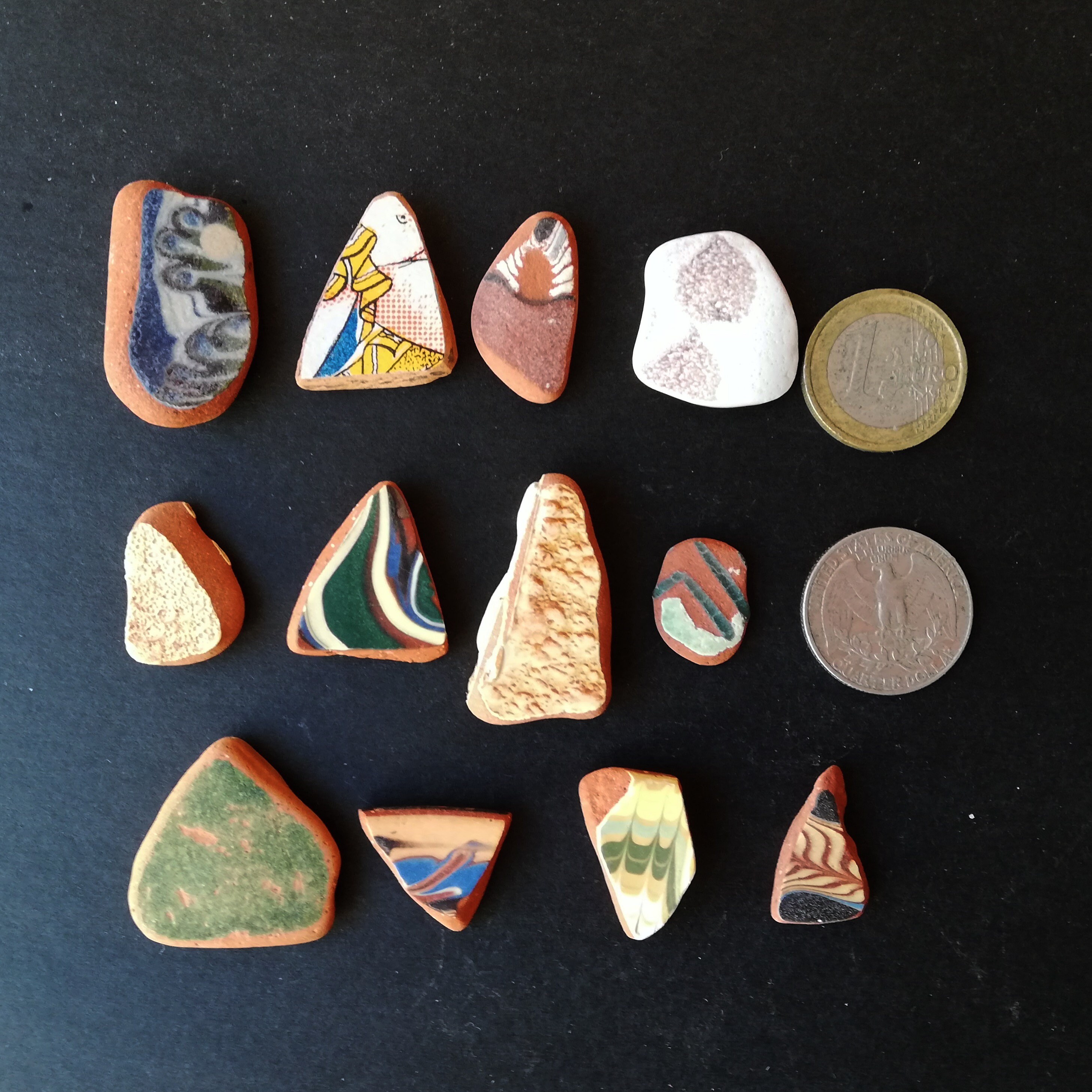Sea Ceramic Pottery Shards Set 12 Collectible Sea Genuine - Etsy