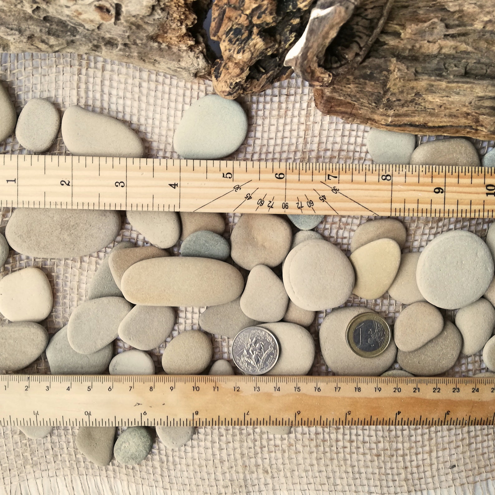 Beige Stones 20-55 Set Sea Pebbles Craft Natural Flat Beach - Etsy