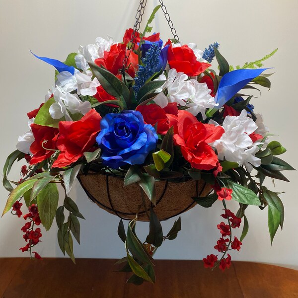 Silk Flower Basket - Etsy