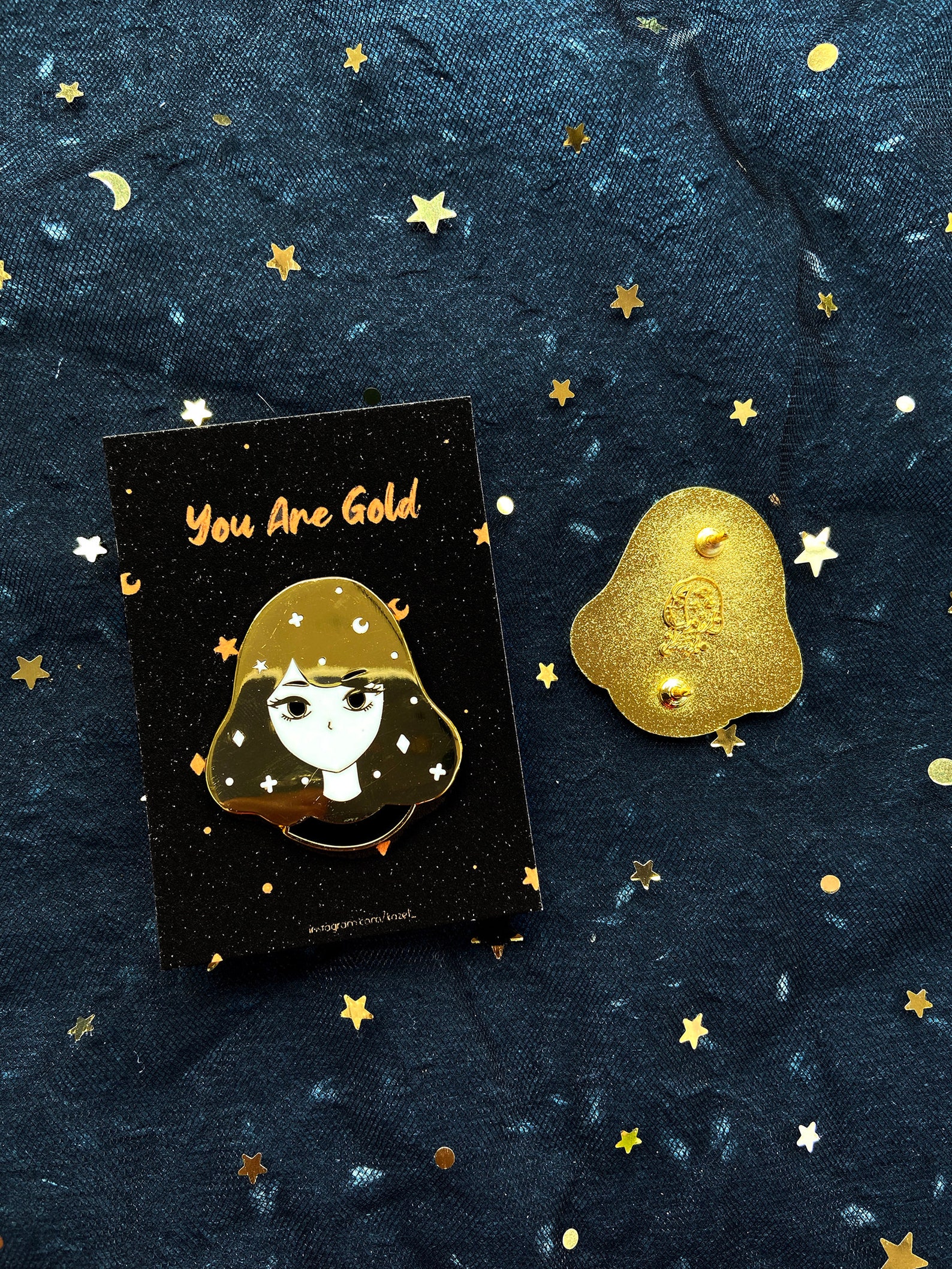 You Are Gold Hard Gold Enamel Pin 1.3 Inches | Etsy