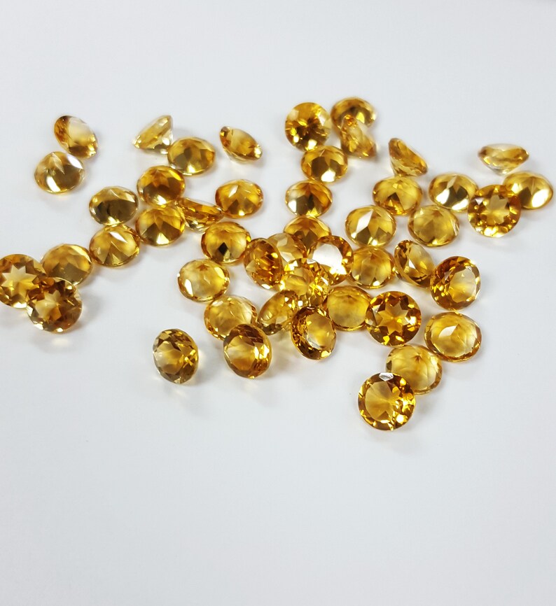 Citrine Round 6x6 Mm to 10x10 Mm Round Shape Citrine - Etsy