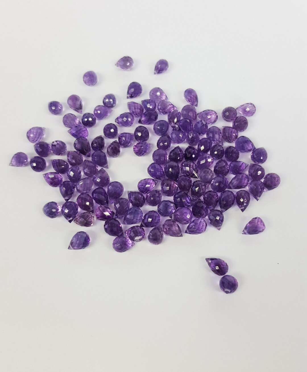 Tear Drop 10x7mm to 5x3mm Natural Amethyst , Amethyst Smooth Drop ...