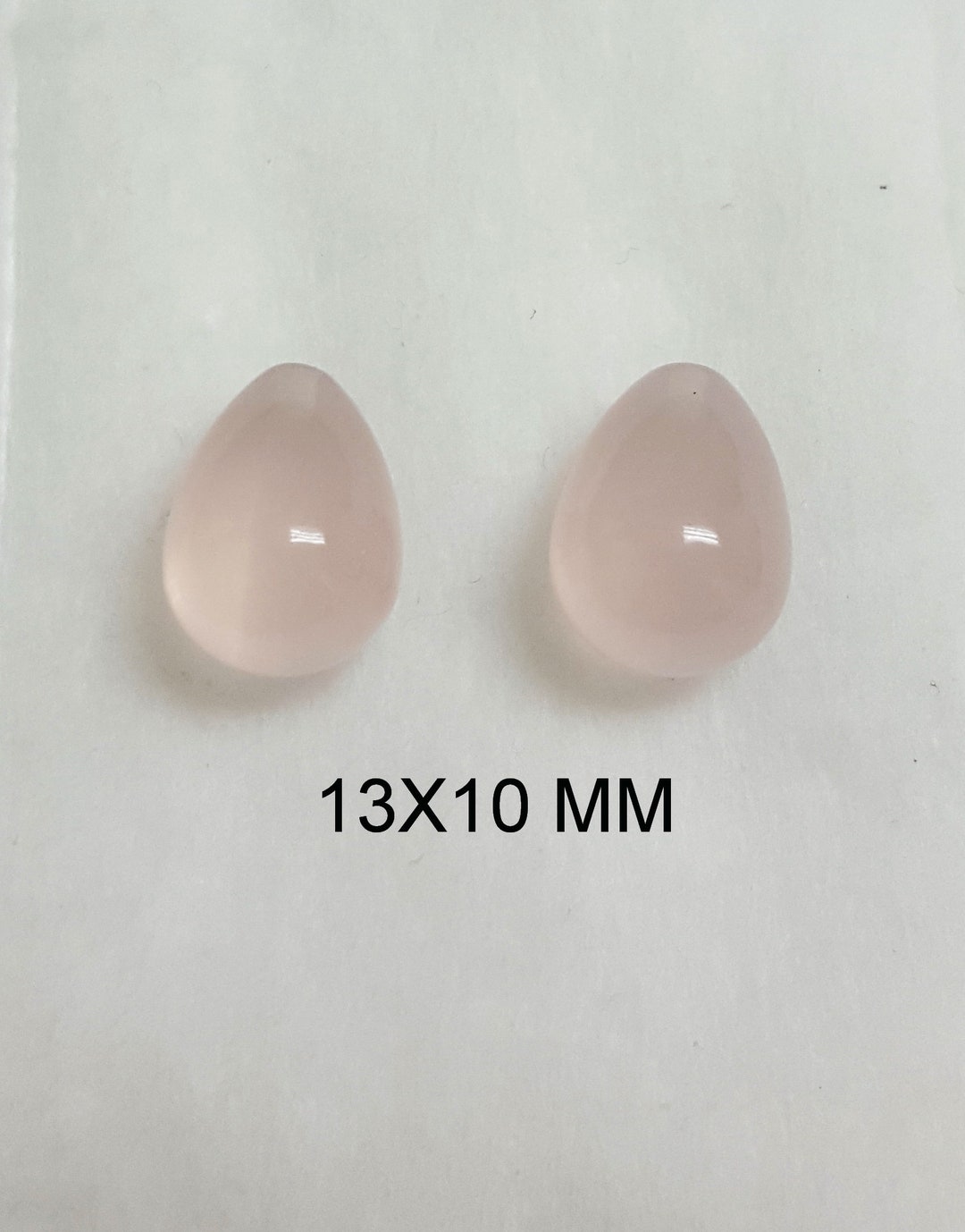 One Pair Rose Quartz Tear Drop, Rose Tear Drop, Tear Drop, Smooth Tear ...