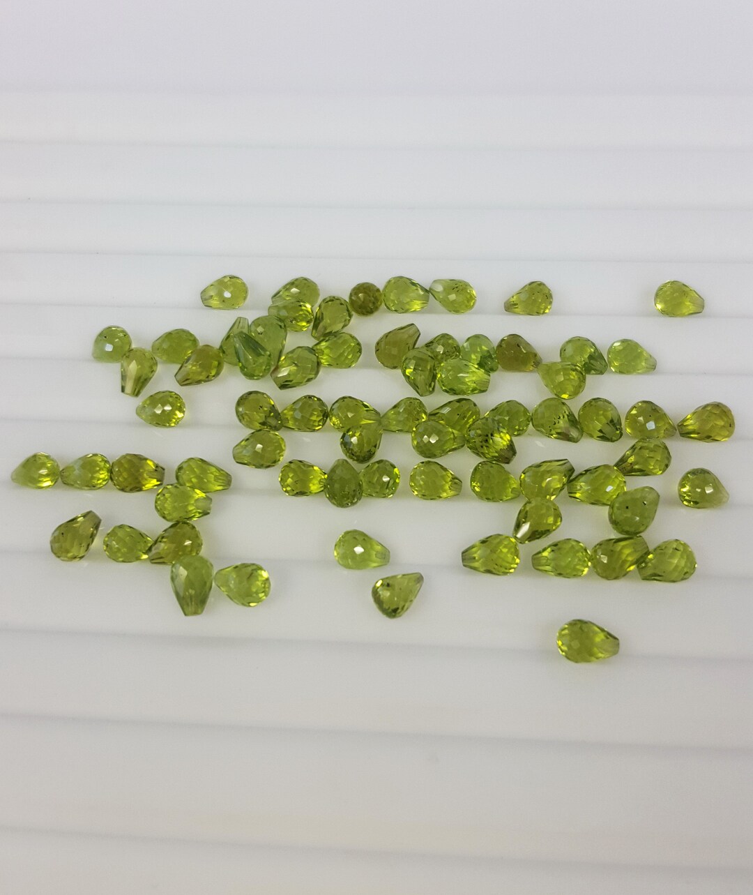 Tear Drop 10x7mm to 5x3mm Natural Peridot , Peridot Drop, Faceted Drop ...