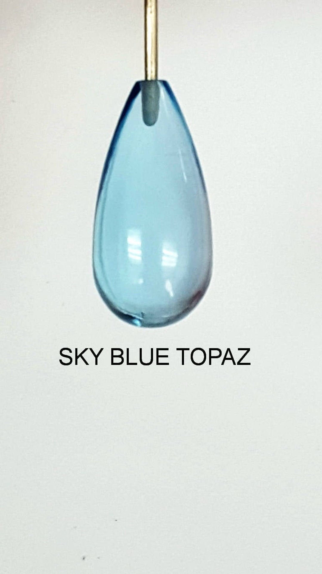 Blue Topaz Tear Drop, Blue Topaz Drop, Tear Drop, Smooth Tear Drop ...