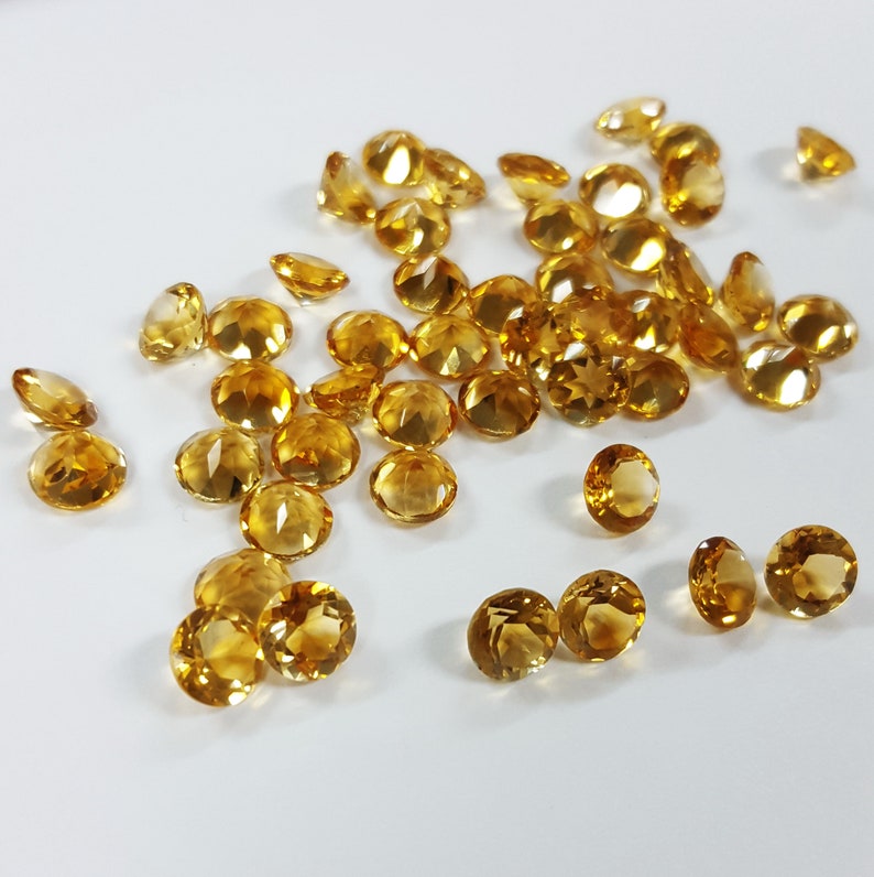 Citrine Round 6x6 Mm to 10x10 Mm Round Shape Citrine - Etsy