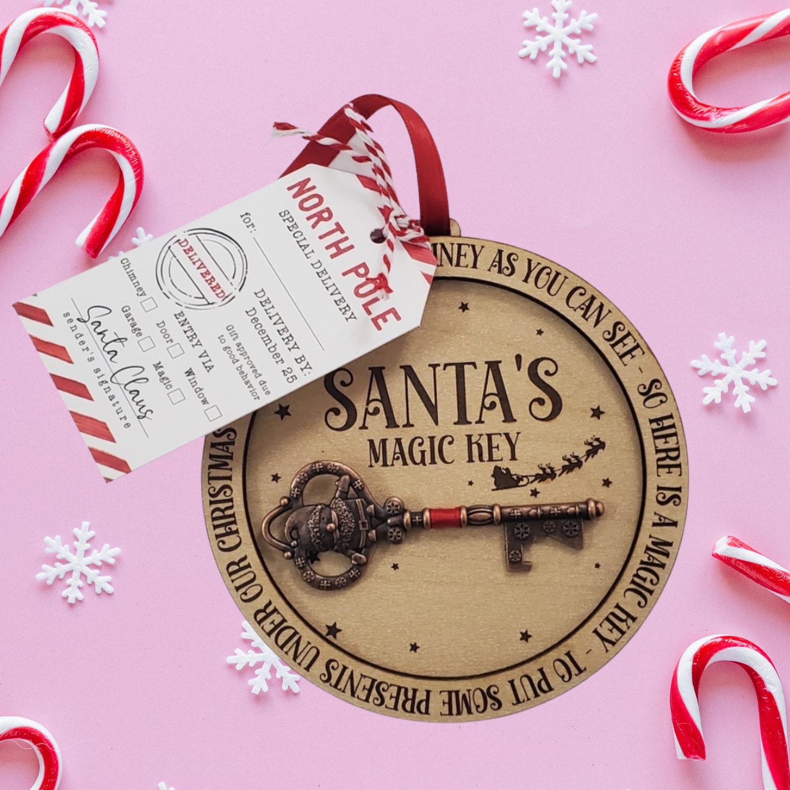 Santa's Magic Key Ornament - Personalized Custom Santa House Key ...